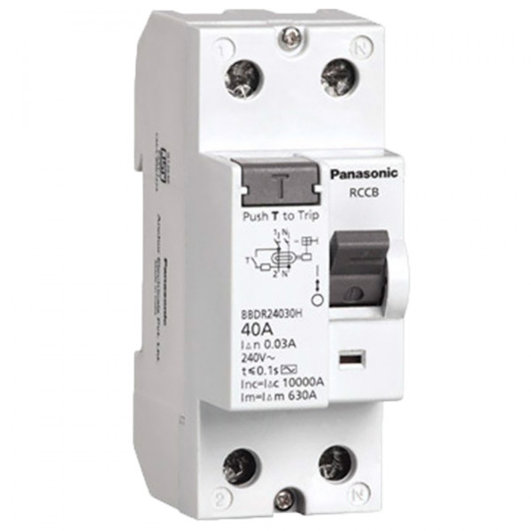 Cầu Dao Chống Giật RCCB Panasonic 2P-32A-30mA-240VAC